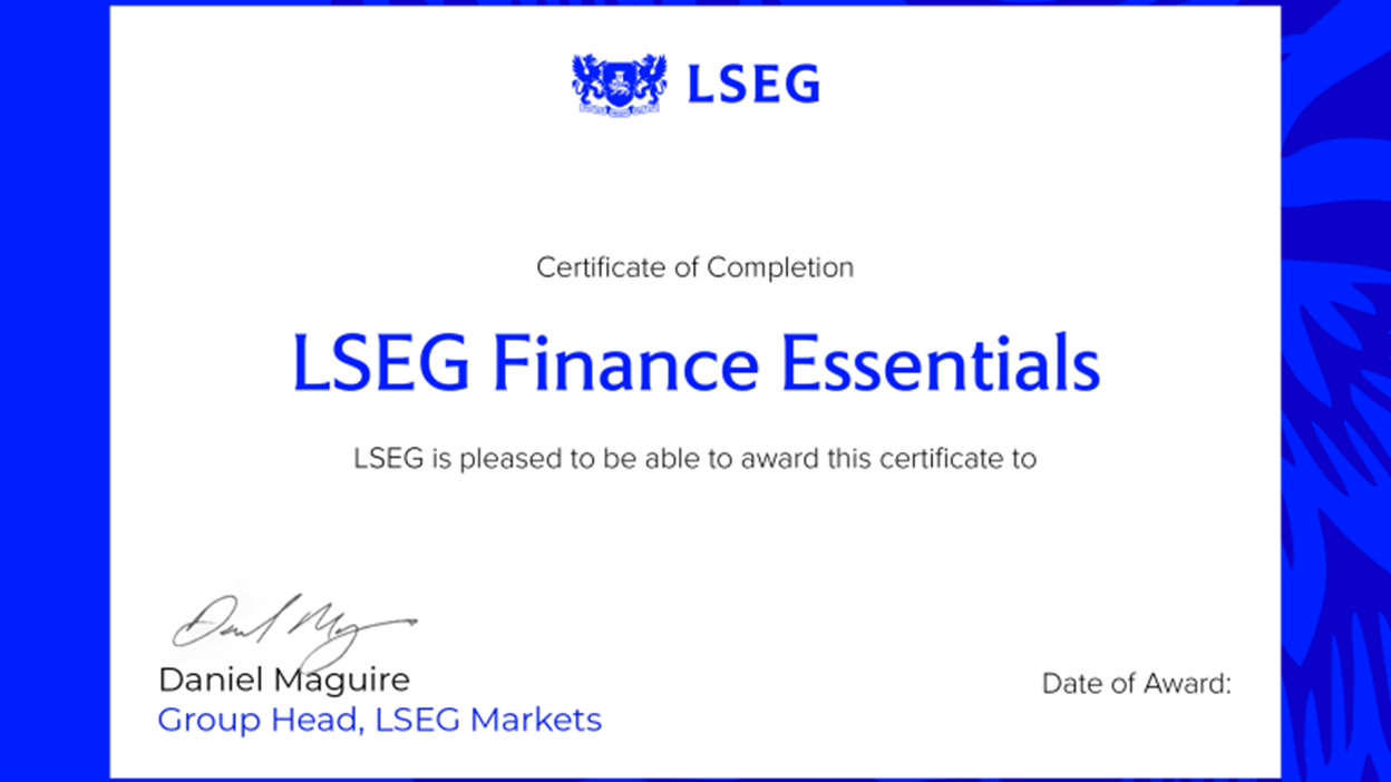 LSEG unveils Finance Essentials certification | LSEG