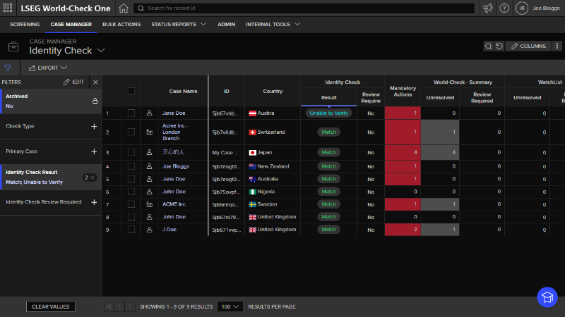 World-Check One: KYC Screening Solutions | LSEG